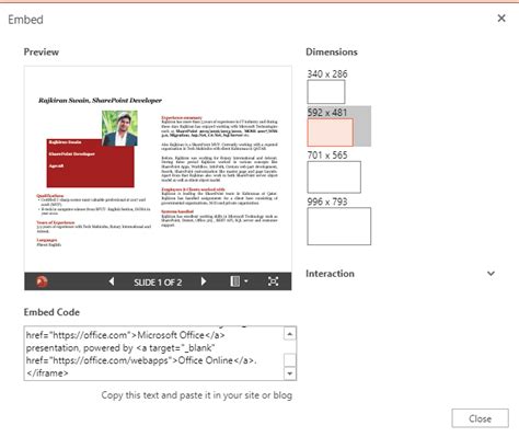 how to embed powerpoint slide in sharepoint enjoysharepoint