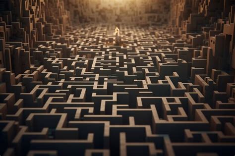 Imagem Conceitual De Um Labirinto Emaranhado Simbolizando Generative Ai