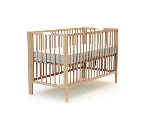 Lit Bébé Pliant En Bois Hêtre Réglable En Hauteur 60x120 Lit Bébé But