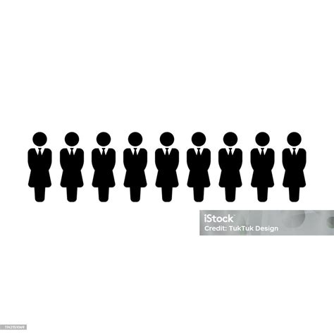 Vetores De Executivos Do Ícone Dos Executivos Grupo Fêmea Do Símbolo Do