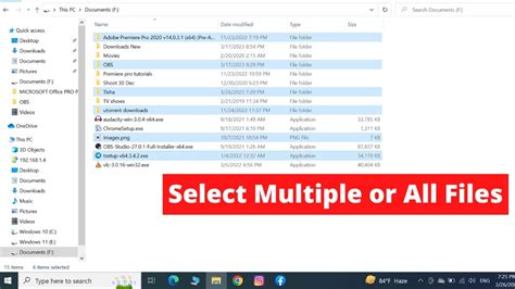 How To Select Multiple Files Or All Files In Windows Youtube