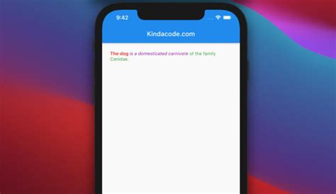 using richtext and textspan in flutter kindacode