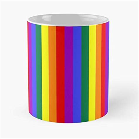 Rainbow Flag Gay Ceramic Coffee Mugs 11 Oz Funny