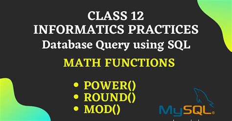 mysql math function cbse cs and ip