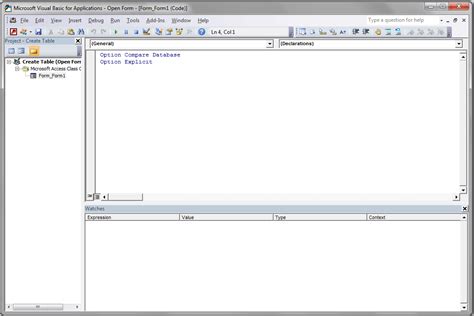 ms access open form in design view vba design talk