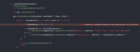 [answer] initializer for conditional binding must have optional type
