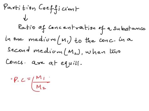 Solved 3 What Is The Relationship Between Partition Coefficient And