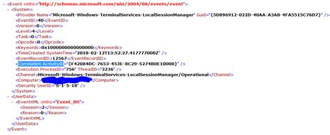 show event log xml parameters in powershell script stack