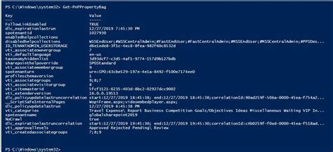 sharepoint online pnp powershell script find propertybag on spo hub