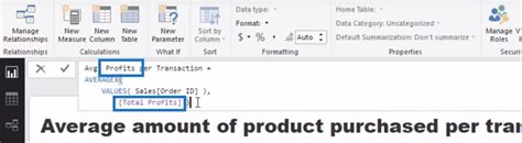Calculate Average Per Customer Transaction Using Dax In Power Bi