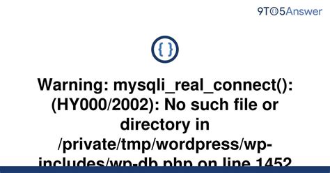 [solved] warning mysqli real connect hy000 2002 no 9to5answer