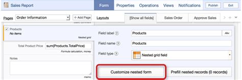use nested fields flowfinity knowledge base