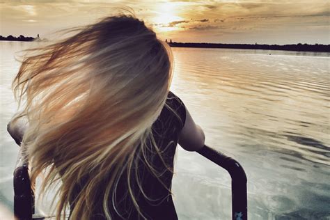 Wallpaper Sunlight Landscape Model Blonde Sunset Lake Water