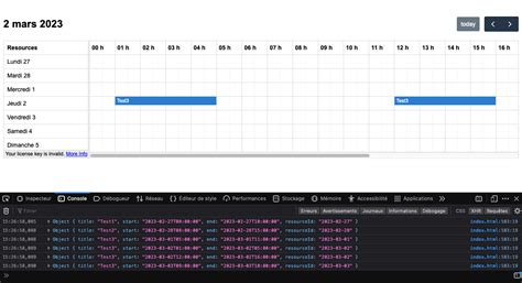 javascript fullcalendar events not displaying in horizontal resource