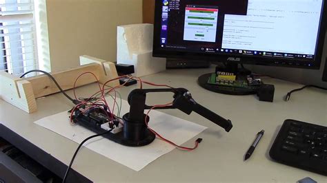 3 d printed arduino microservo robot arm with python gui