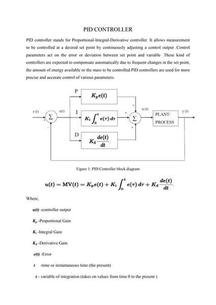 Pid Controller P I And D Control Comparison Pi Pd And Pid Controller
