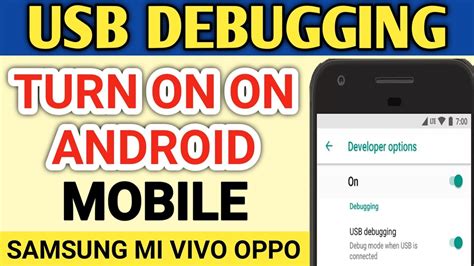 Enable Usb Debugging Android Mobile Turn On Enable Usb Debugging On