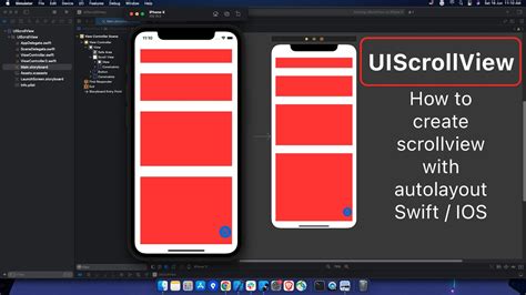 uiscrollview with autolayout using storyboard tutorial ios swift youtube