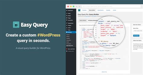 easy query pro v2 3 1 1 visual query builder plugin for wordpress