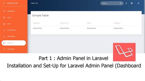 laravel 5 8 admin panel part 1 how to do installation set up and