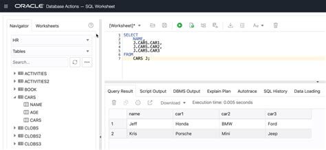 oracle sql developer web importing json as rows in a relational table