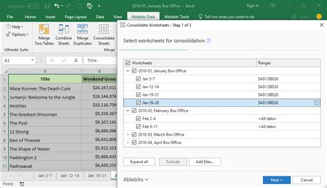 how to consolidate data in excel summarize values into one report