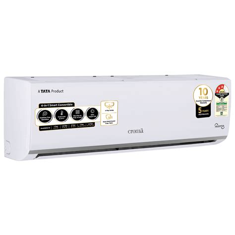 Buy Croma 4 In 1 Convertible 1 5 Ton 3 Star Inverter Split Ac With Dust