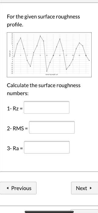 Solved For The Given Surface Roughness Profile Calculate The Surface