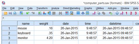 assigning values to variables in spss
