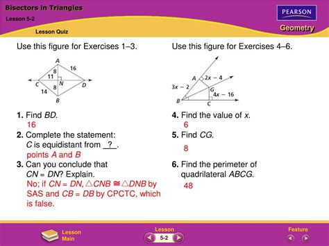 Ppt Bisectors In Triangles Powerpoint Presentation Free Download