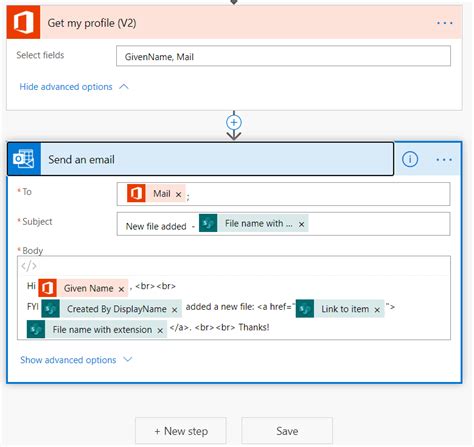 power automate flow send an email when a ticket in azure devops is
