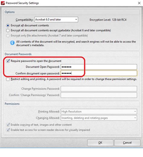 faq how to apply open password on pdf file ocio