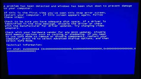 how to fix bsod stop code stop 0x0000001e kmode exception not handled