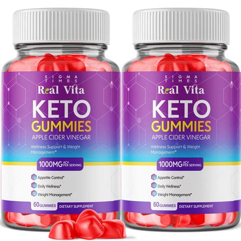 2 Pack Real Vita Keto Gummies Real Vita Acv Keto Gummies For Weight