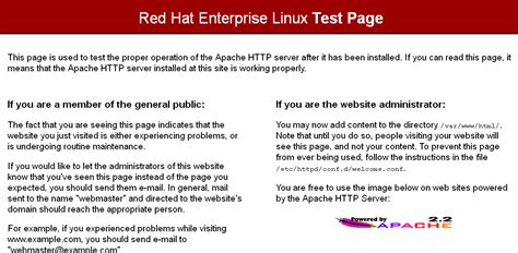 how to remove red hat enterprise linux test page