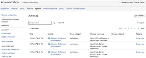 new and improved audit logs jira service management cloud atlassian