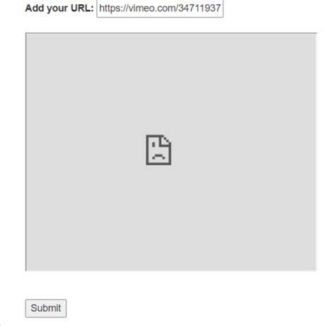 javascript how to show a video in browser from a url in flask