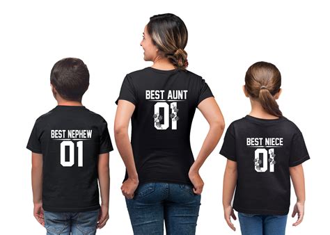 Best Aunt Best Niece Best Nephew Matching Shirts Aunt Niece Etsy Canada