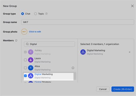 create a group chat