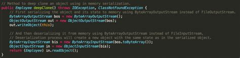 how to deep clone an object using java in memory serialization laptrinhx
