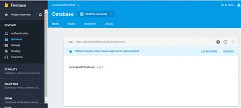 connect firebase realtime database in laravel