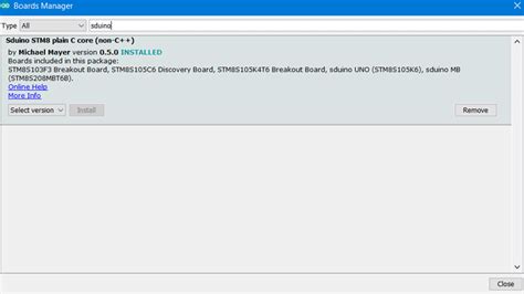 arduino ide board manager