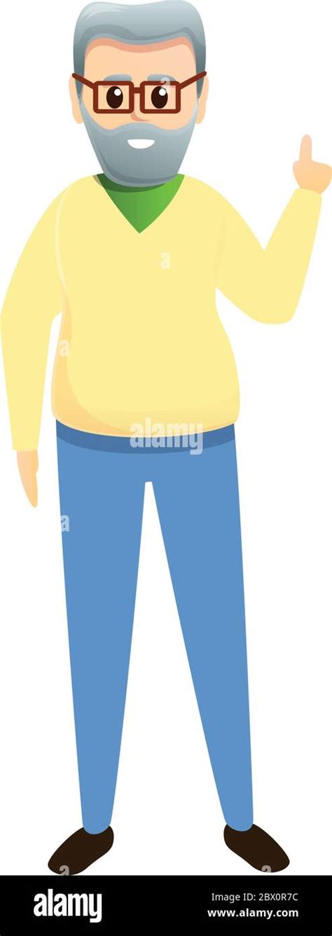 Grandfather In Glasses Icon Cartoon Of Grandfather In Glasses Vector