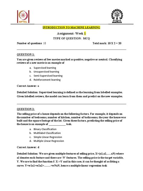 nptel ml assignment week1 cross validation statistics machine