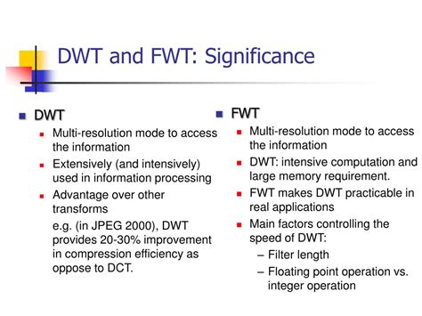 ppt fast algorithms for discrete wavelet transform powerpoint