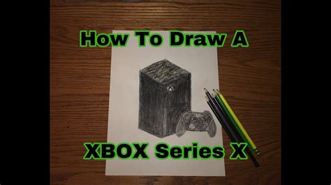 How To Draw A Xbox Series X With Remote Youtube