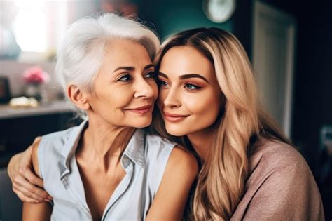 Premium Ai Image Shot Of An Attractive Woman And Her Mother Bonding