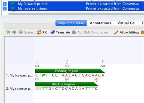 How Do I Design Degenerate Primers Based On An Alignment Geneious