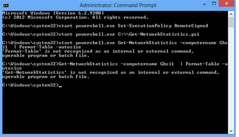 windows powershell in command prompt issue format