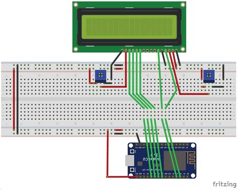 interfacing lcd with nodemcu without using i2c